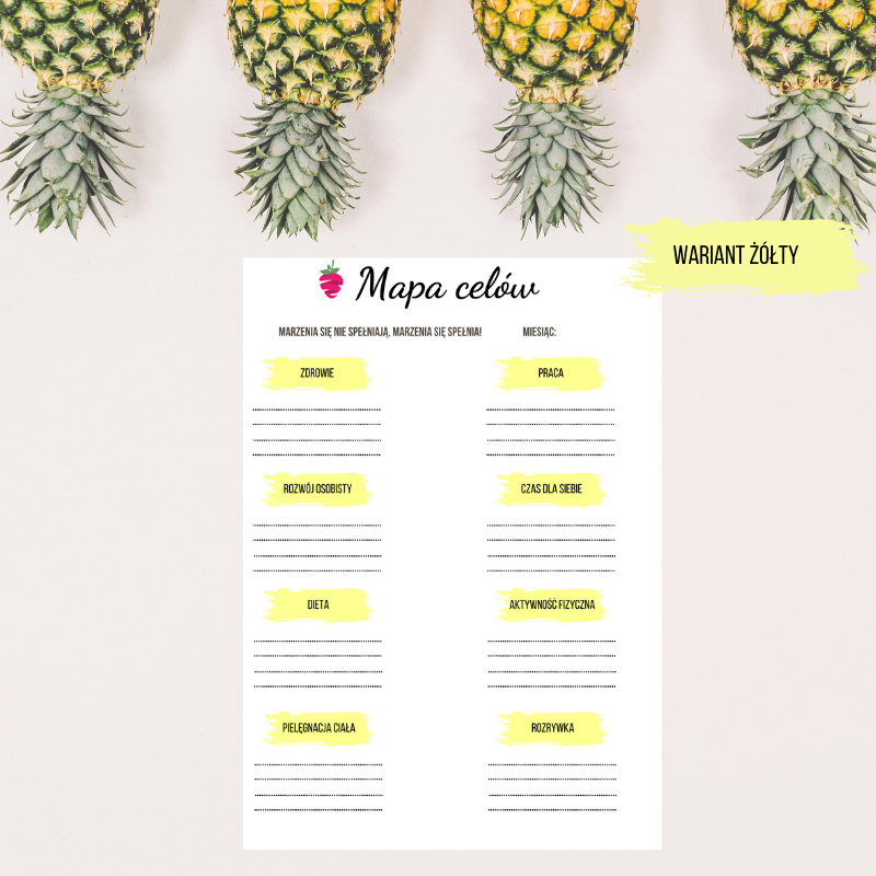 Mapa celów miesiąca – Dietetyk kliniczny mgr Paula Jamróz